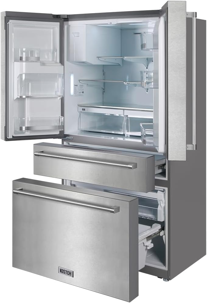 36 inch 21.6 cu. ft. French Door Refrigerator/Fridge with Ice and Water Dispenser - KOSTCH